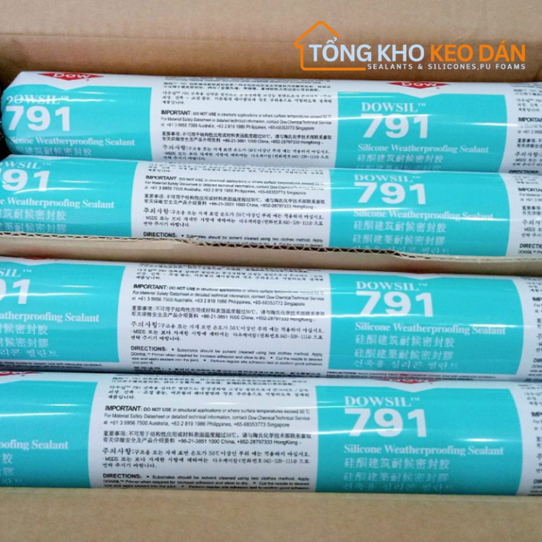 Keo silicone chống chịu thời tiết Dowsil 791 - Tổng Kho Keo Dán Saha