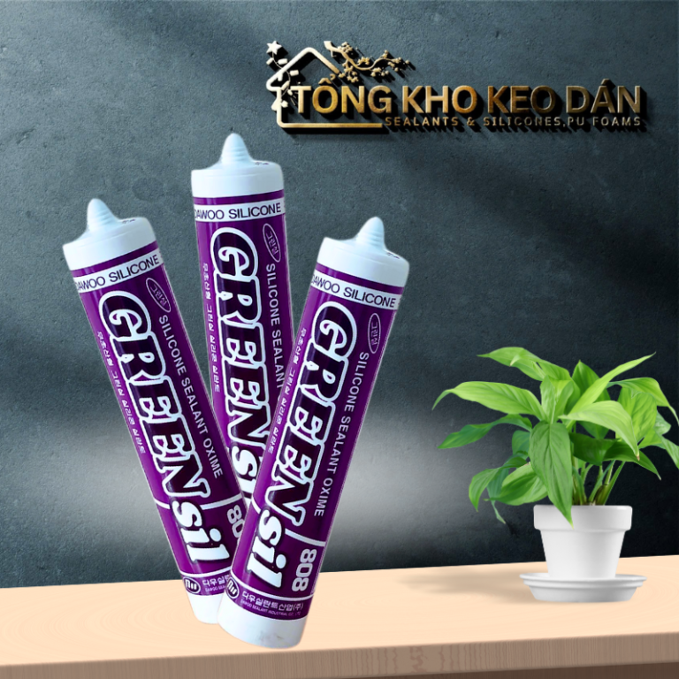 Keo silicone trung tính dán nhôm kính Greensil 808 nhập khẩu Hàn Quốc ...