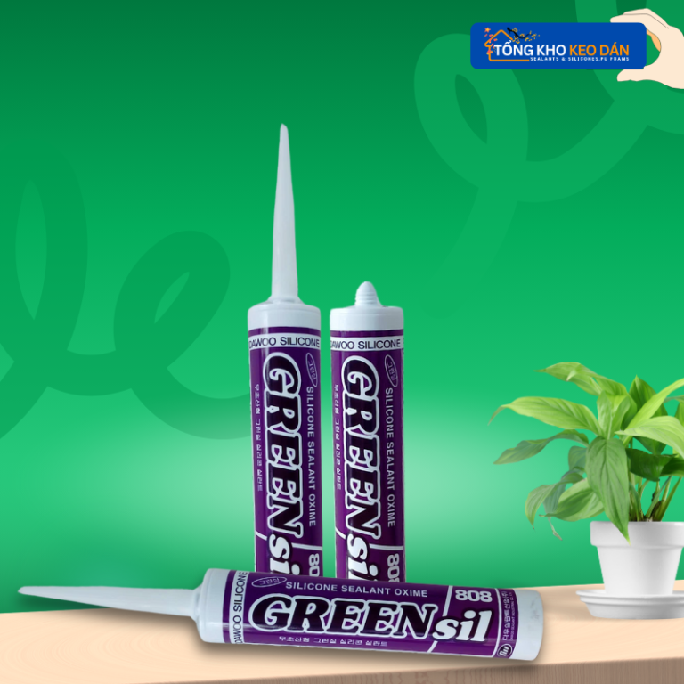 Keo silicone trung tính dán nhôm kính Greensil 808 nhập khẩu Hàn Quốc ...