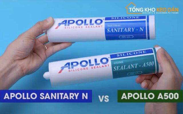 So sánh điểm khác biệt giữa keo Apollo A500 và Apollo Sanitary - N dùng ...